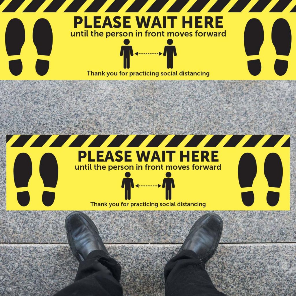 Social Distancing Queue Floor Stickers – Vinyl Frontier