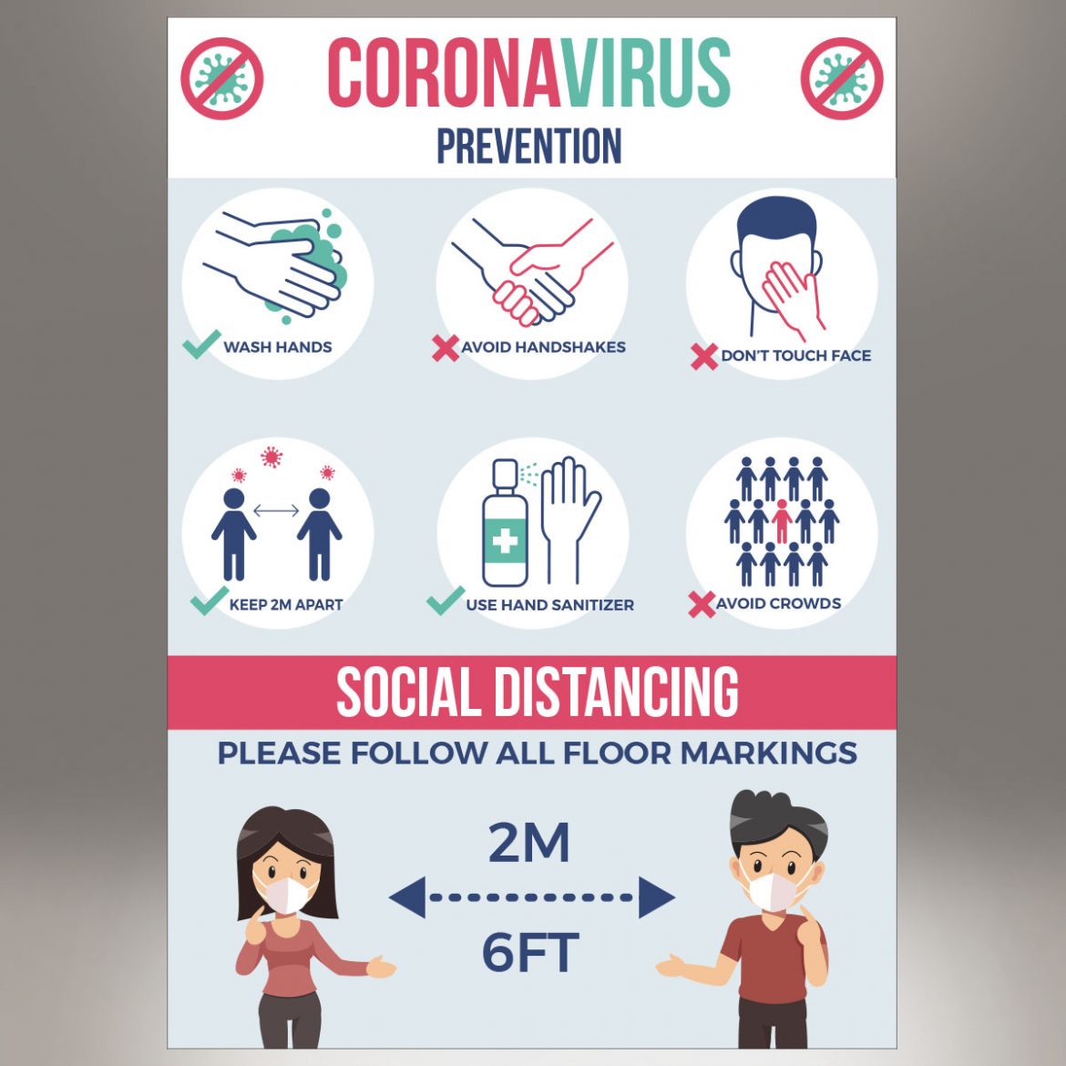 Coronavirus Prevention Vinyl Stickers – Vinyl Frontier