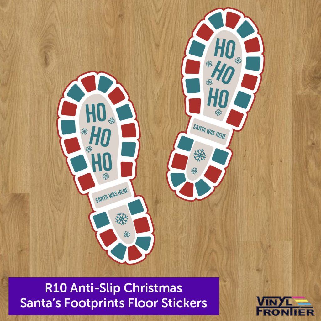 Santa’s Footprint Floor Stickers – Vinyl Frontier