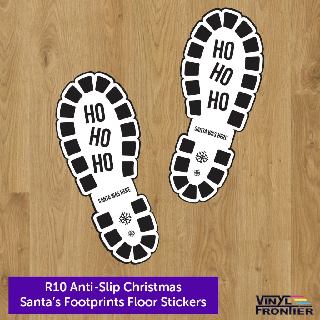 Santa’s Footprint Christmas Floor Stickers – Vinyl Frontier