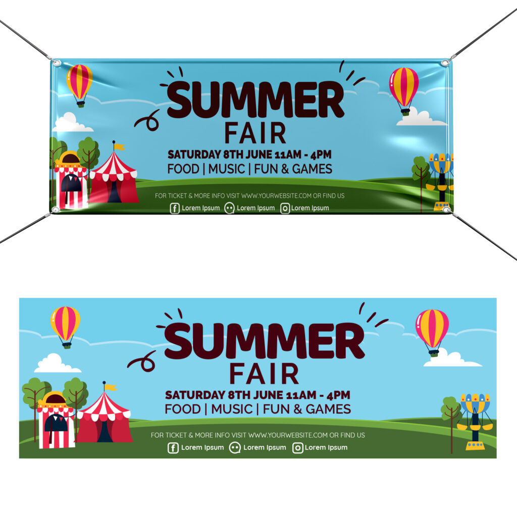 School Summer Fair Banners – Vinyl Frontier